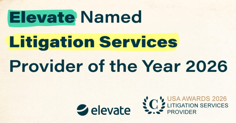 Elevate Named Litigation Services Provider of the Year 2026 - Elevate